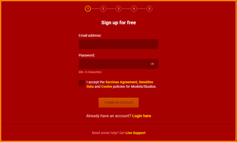 Sign Up a Model on LiveJasmin Model Center Login and Account Setting